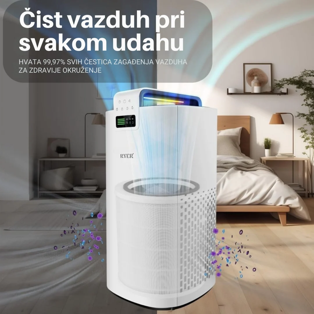 RYER prečišćivač vazduha XL – 350 m³/h protok – Sa HEPA 13 filterom ...